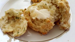 Buttery Herb Biscuits- Easiest Biscuit Recipe for moist, flaky biscuits.